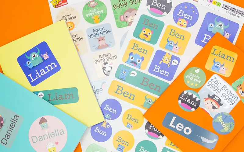 Gepersonaliseerde naamstickers - personaliseer je eigen stickers